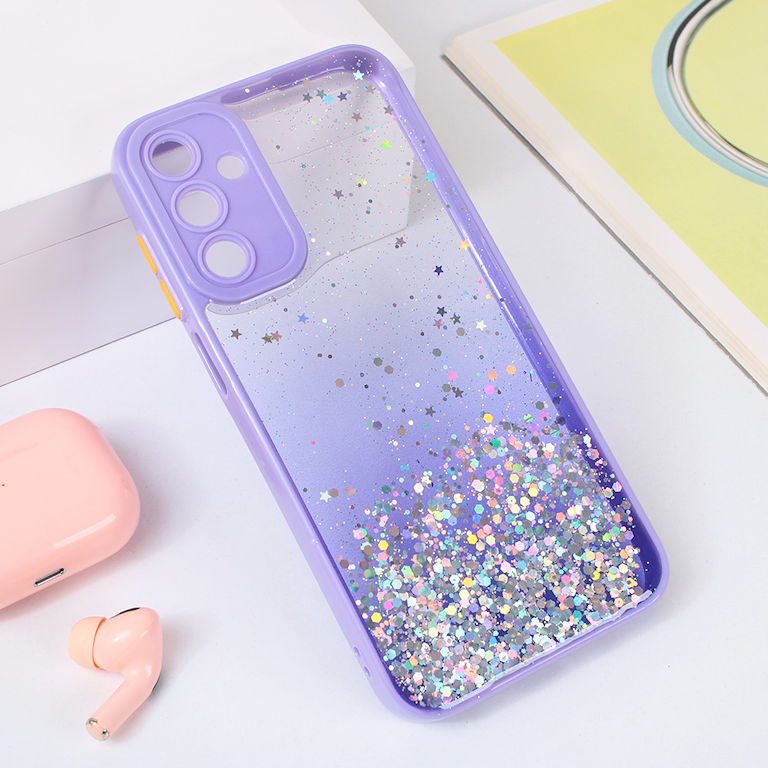 Futrola Frame Glitter za Samsung A156 Galaxy A15 5G ljubicasta