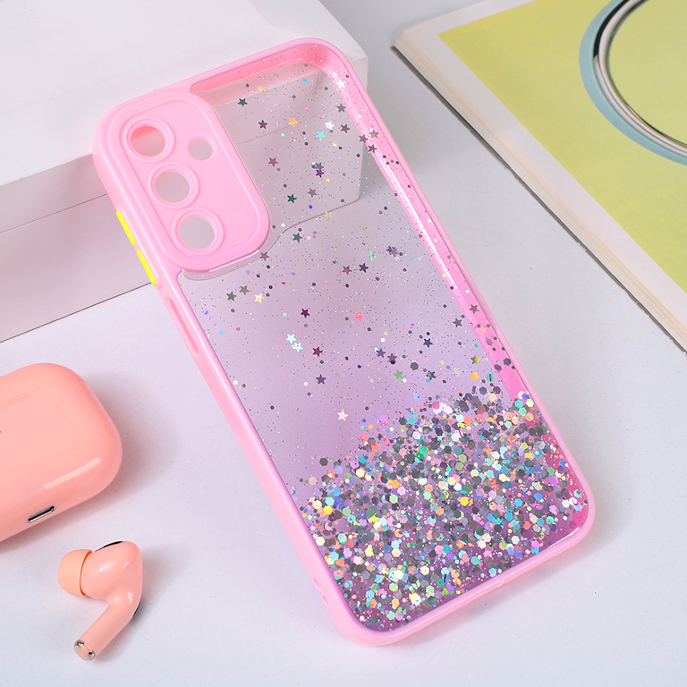 Futrola Frame Glitter za Samsung A156 Galaxy A15 5G roze
