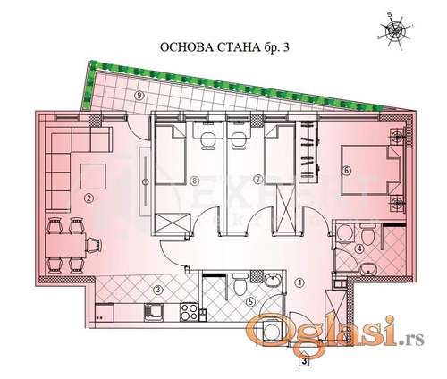 Novogradnja na Crvenom pevcu, 3.5, 73 m2, povrat PDV-a