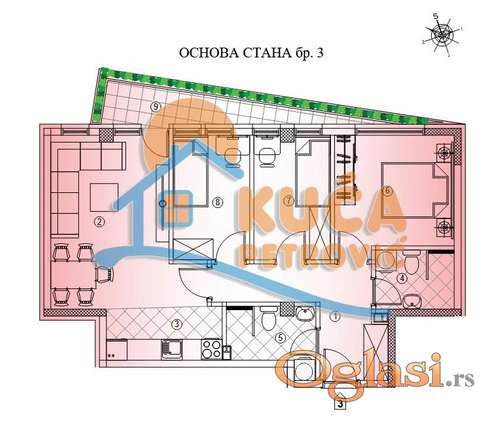 Novogradnja na Crvenom pevcu, 3.5, 73 m2, povrat PDV-a