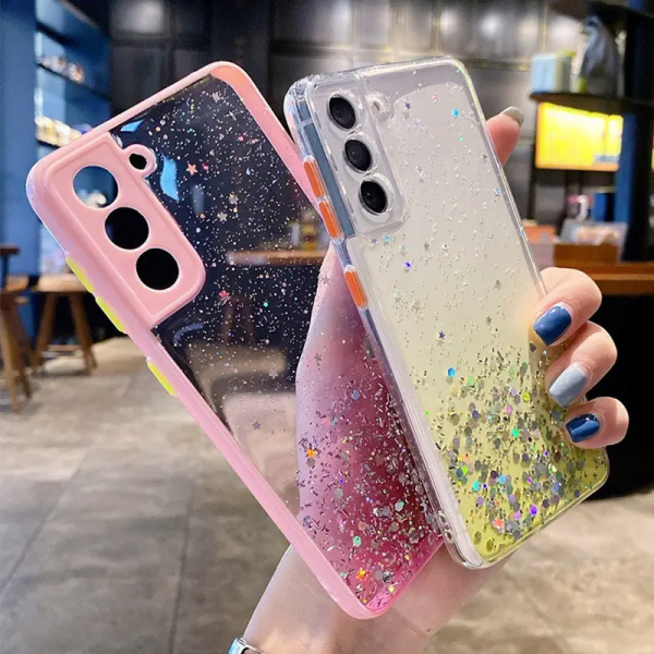 Futrola za mobilni telefon Maska Frame Glitter za Xiaomi Redmi Note 13 4G (EU) roze