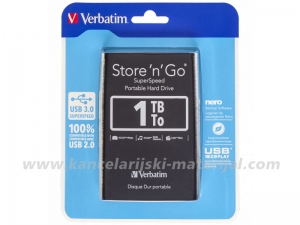 VERBATIM eksterni hard disk 1TB USB 3.0 (53023/53071)