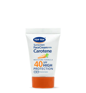 TOP TEN SUNSCREEN FACE CREAM WITH CAROTENE SPF 40 -POCKET