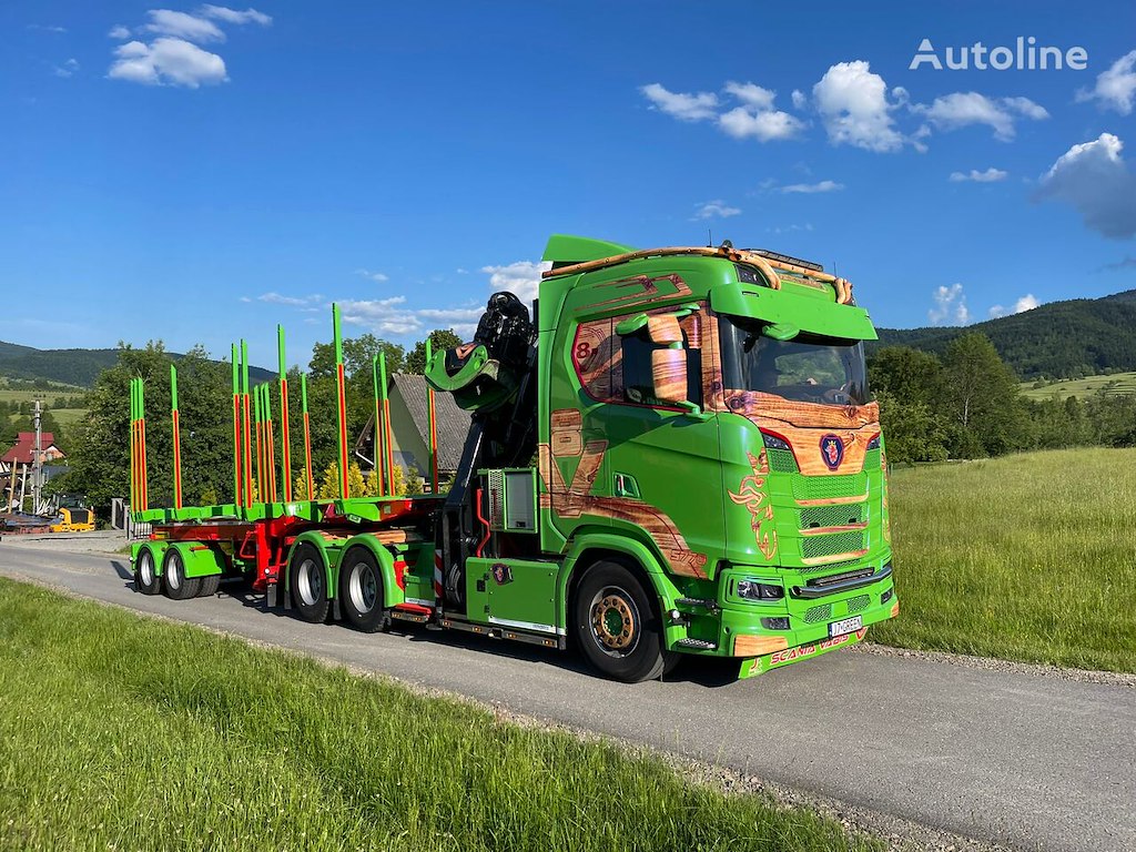 Novi Scania S770 V8 JANUSZKI PREMIUM GOLD Holztransporte LKW Timber Transpor tegljač