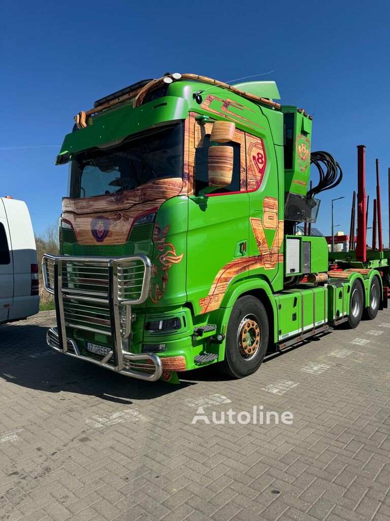 Novi Scania S770 V8 JANUSZKI PREMIUM GOLD Holztransporte LKW Timber Transpor tegljač