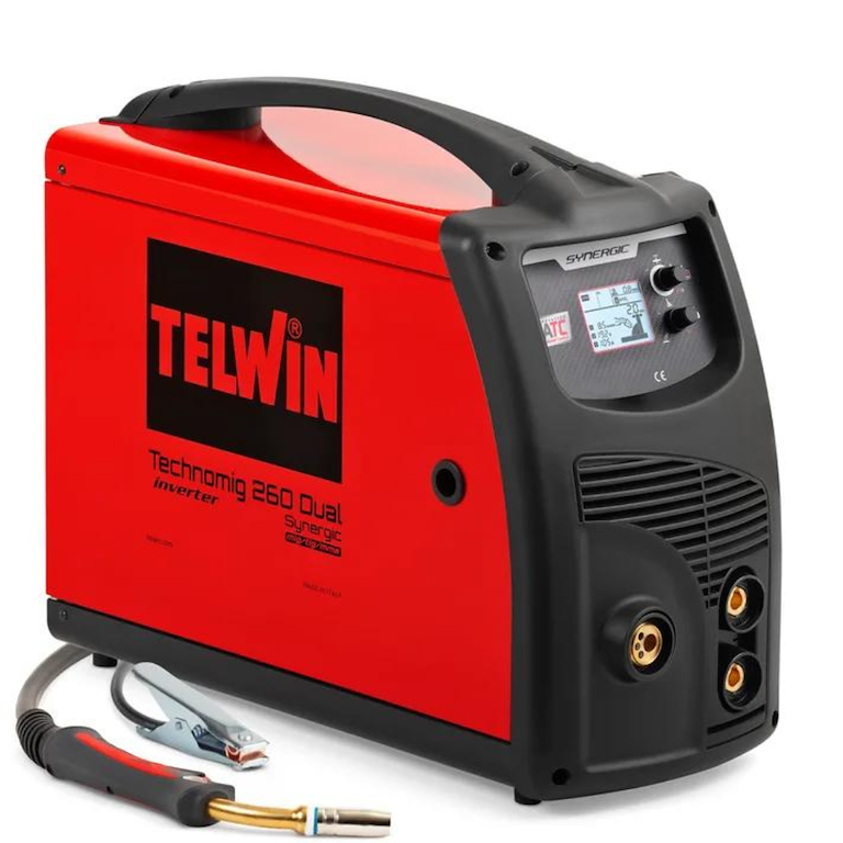 Telwin – Inverter aparat za zavarivanje TECHNOMIG 260 DUAL SYNERGIC MIG-MAG/FLUX/BRAZING/MMA/TIG DC-Lift 230V – 816056