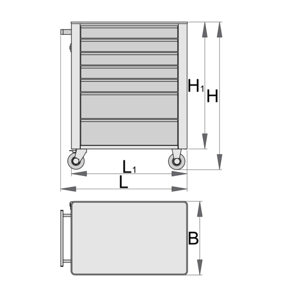 Unior – Kolica za alat Eurostyle 940E4/1L-Black – 628213