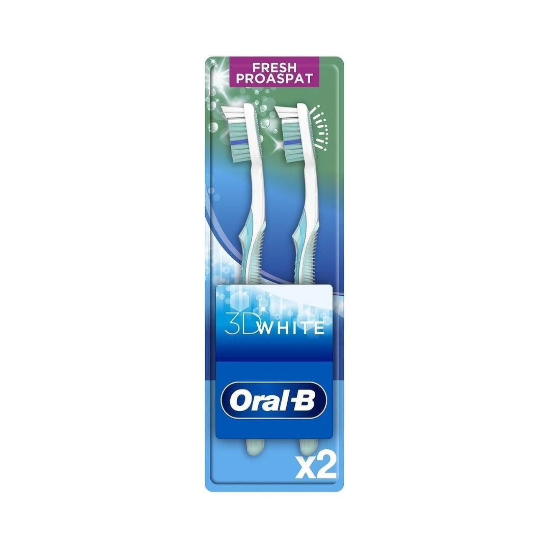 Oral-B® 3D WHITE FRESH Medium Četkica za Zube 1+1 Gratis