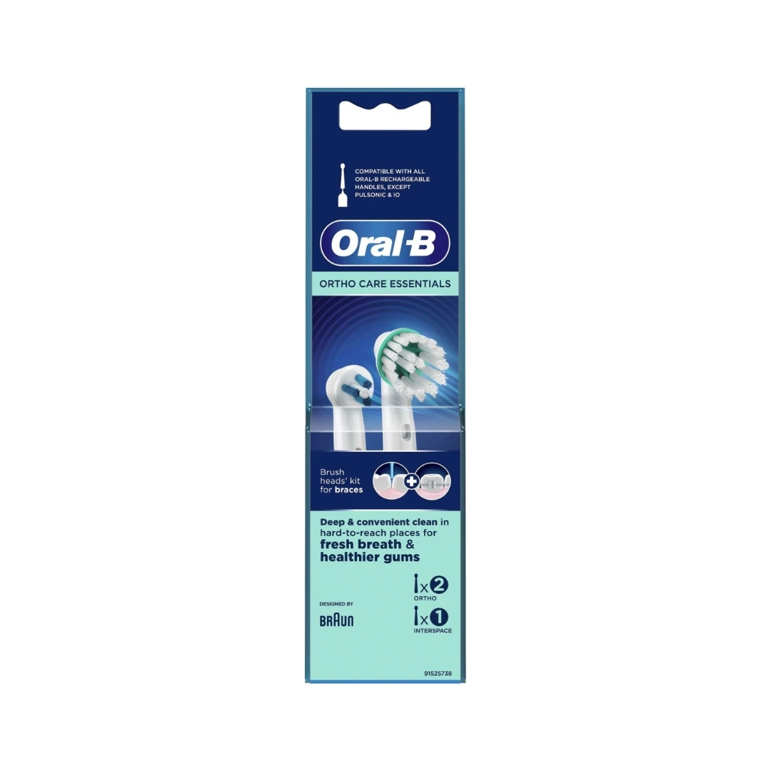 Oral-B® Nastavci ORTHO Care Essentials 3 Nastavka za Pranje i Čišćenje Interdentanog Prostora kod Proteza i Ortodontskih aparata