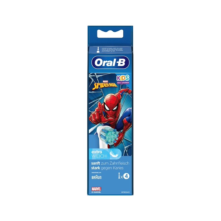 Oral-B® Nastavci SPIDERMAN 4 Ekstra Soft Nastavka za Električnu Četkicu za Decu