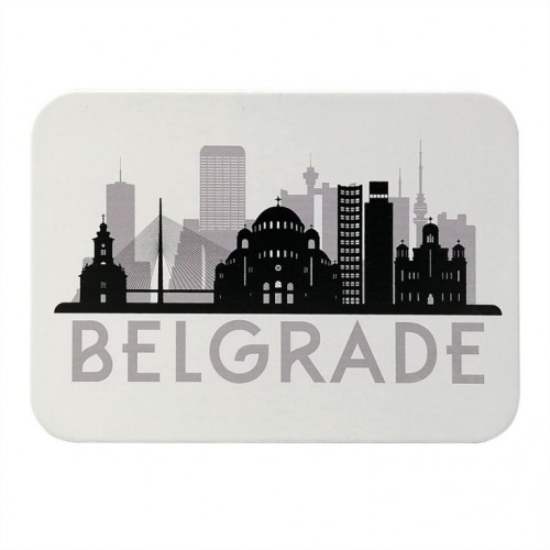 Metalna kutija Belgrade 14,2x10x3 cm svetla siva