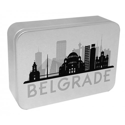 Metalna kutija Belgrade 14,2x10x3 cm siva