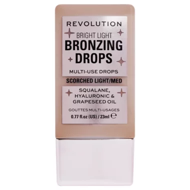 Tečni bronzer MAKEUP REVOLUTION Bright Light Bronzing Drops Scorched Light