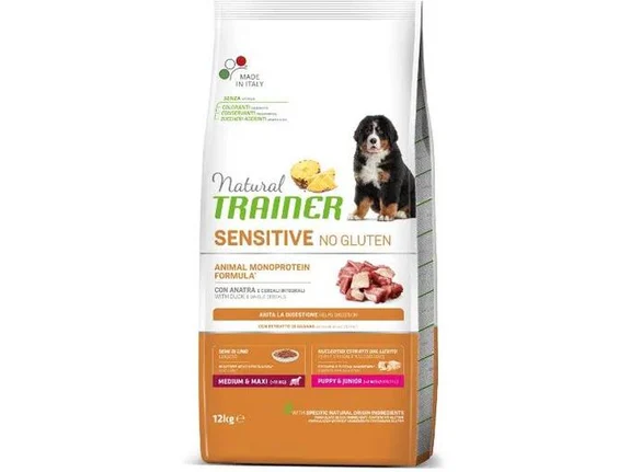 Trainer Natural Medium/Maxi Sensitive No Gluten Puppy Junior Duck 12kg