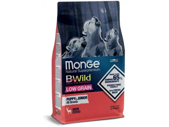 Monge Bwild All Breed Low Grain Puppy Jelen 12kg
