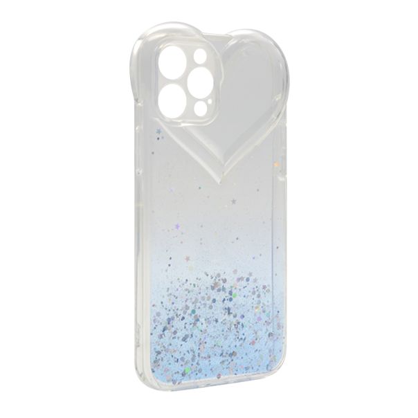 Futrola Sparkly Heart za iPhone 12 Pro Max, plava