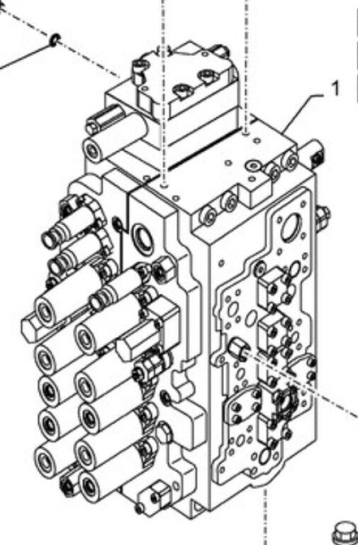 Case KBJ19222 KBJ19222 hidraulični razvodnik za Case CX300D bagera