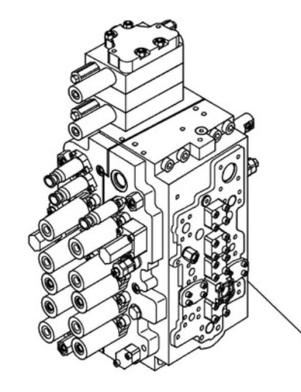 Case KSJ26290 hidraulični razvodnik za CX370D bagera