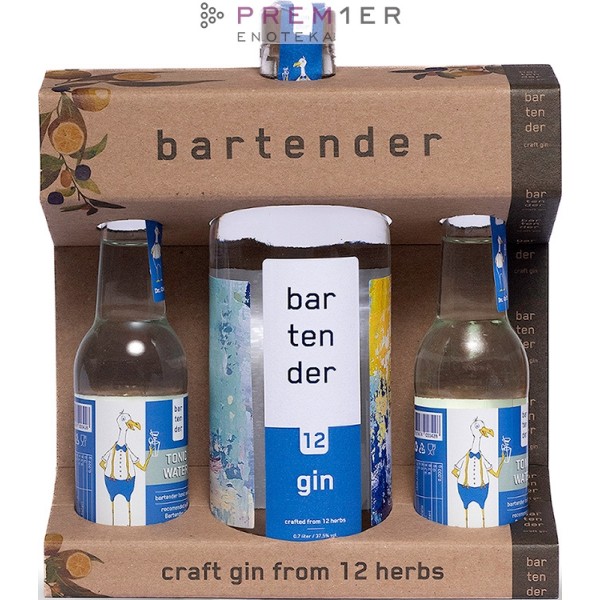 Bartender Gin i Craft Tonic Water 0.70l + 2 x 0.2l