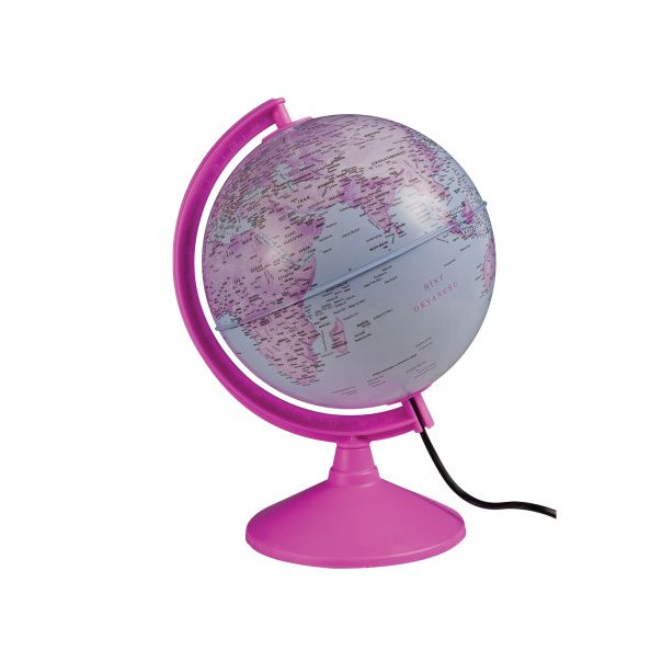 S-COOL Školski globus PVC pink svetleći 20cm 43201