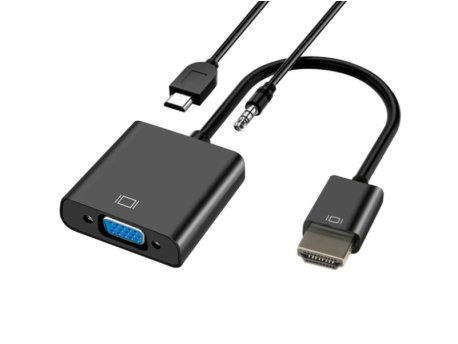 LINKOM Adapter-konvertor HDMI na VGA (m/ž)+ audio+USB Micro