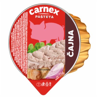 PASTETA CAJNA CARNEX 75G
PASTETA CAJNA CARNEX 75G