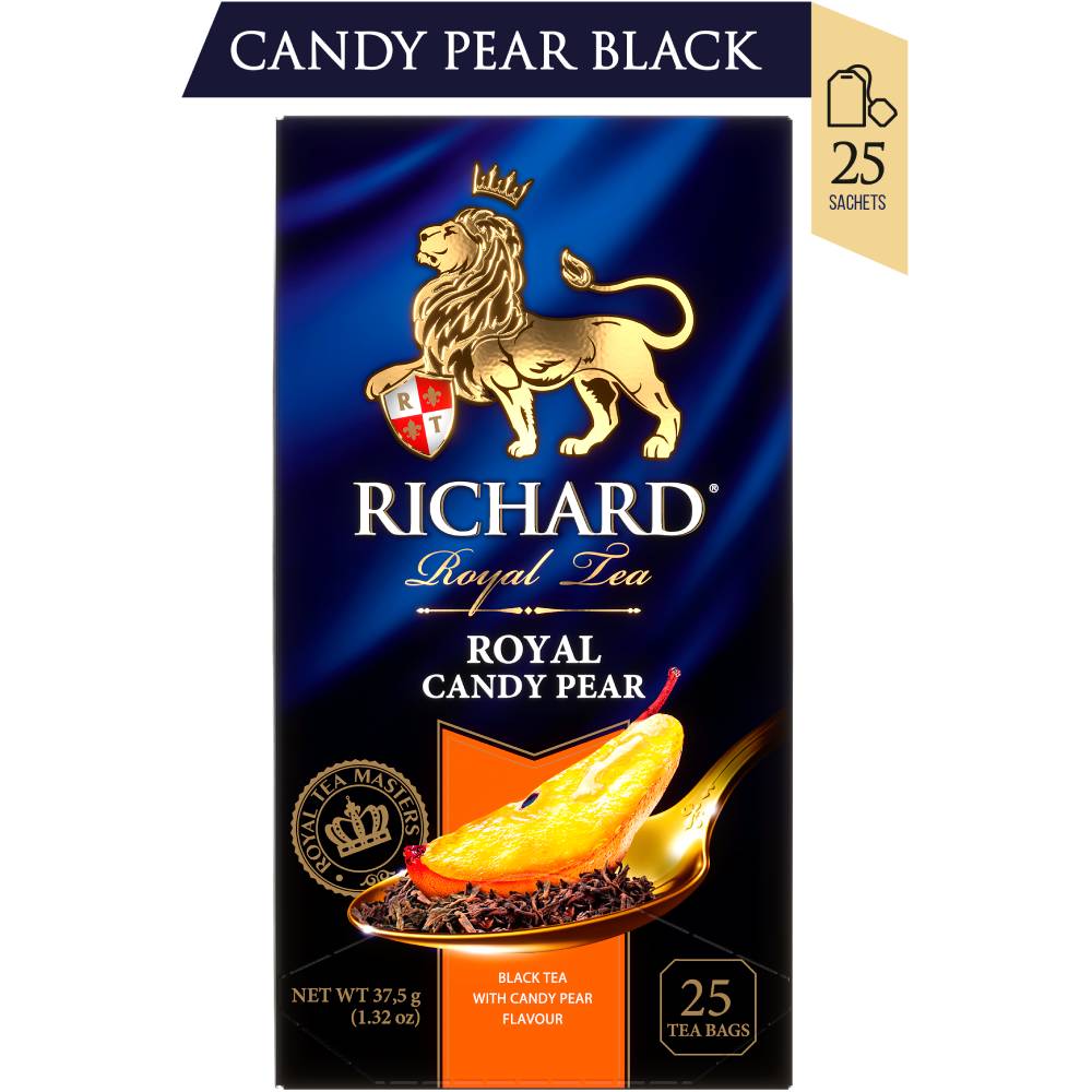 RICHARD Royal Candy Pear – Crni čaj sa aromom karamelizovane kruške, 25x1,5g