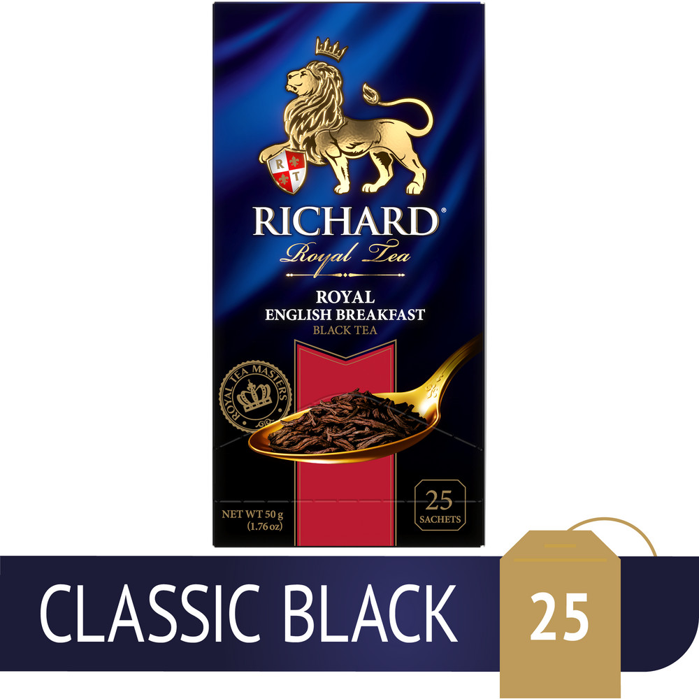 RICHARD Royal English Вreakfast - Mešavina kenijskog, indijskog i cejlonskog crnog čaja, 25x2g