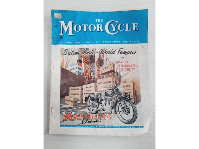 The MOTOR CYCLE  1940 godina