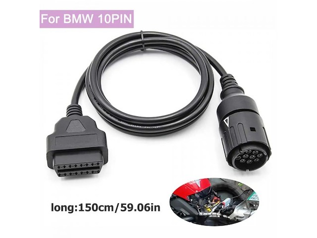 ICOM-D kabel za BMW 10 pin na 16 pin OBD2 za motocikle.