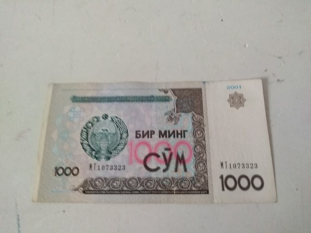 1000 soma Uzbekistan, 2001.