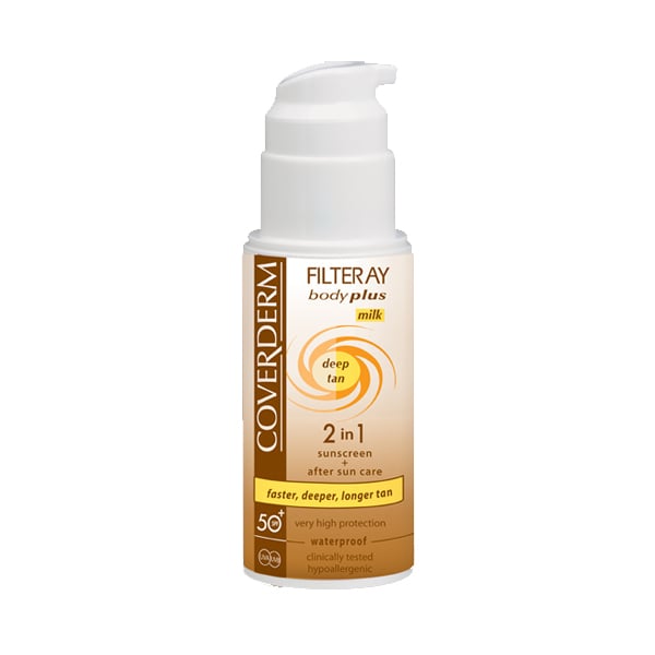 Coverderm Filteray Body Plus Deep Tan Milk SPF 50 100ml – Krema za sunčanje