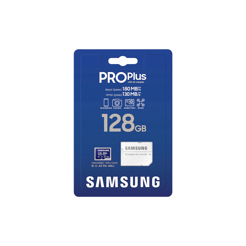 Memorijska kartica PRO PLUS MicroSDXC 128GB U3 Blue + SDXC Adapter MB-MD128SB