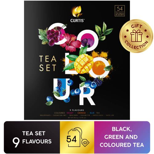 Curtis "COLOUR TEA SET" - Kombinacija čajeva, 9 ukusa, 54 posebno pakovane kesice, 84,6g