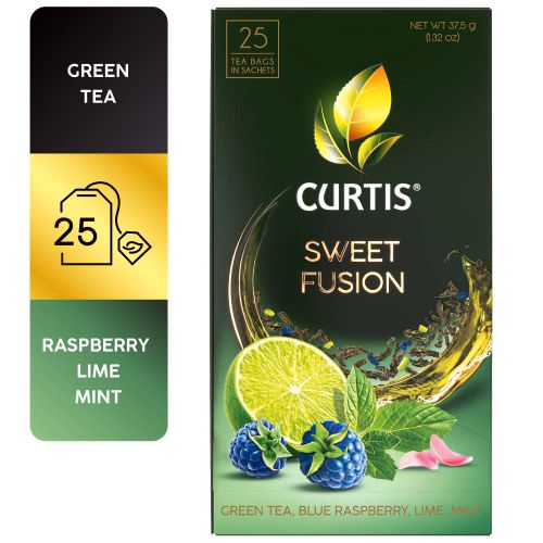 Curtis Sweet Fusion – Zeleni čaj sa limetom, kupinom i nanom, 25x1,5g