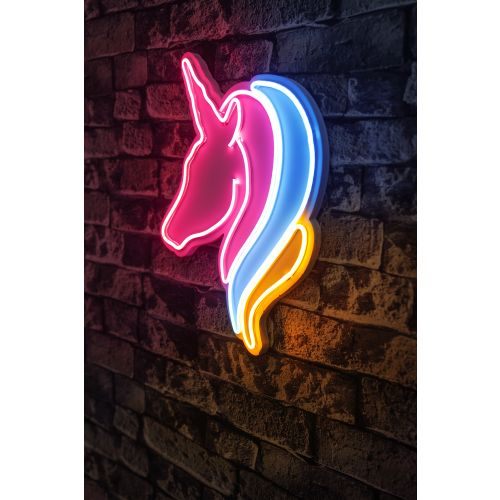 Wallity Unicorn - Bela, Plava, Žuta Dekorativna Plastična Led Rasveta