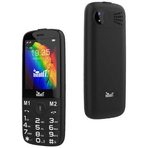 MeanIT Telefon mobilni, 2.8" ekran, Dual SIM, Led lampa - SENIOR 20, Crni