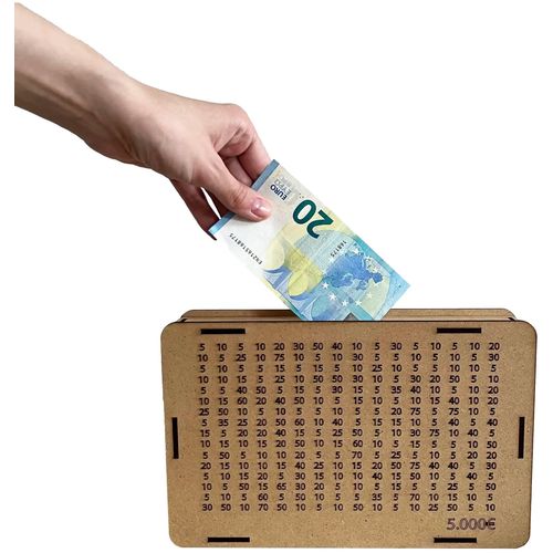 Kasica prasica (kasica za novac) MIX EUR x 256 (5K EUR, Braon)