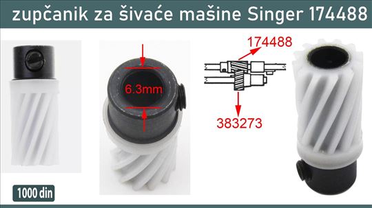 zupcanik za sivace masine singer 174488