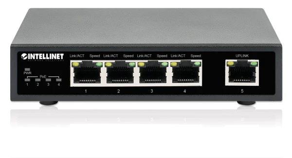 Intellinet Switch 5-Port Neupravljiv Gigabit Ethernet PoE+