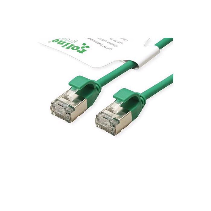 Secomp Roline GREEN U/FTP Data Center PatchCord 6A Slim LSOH zeleni 0.3m