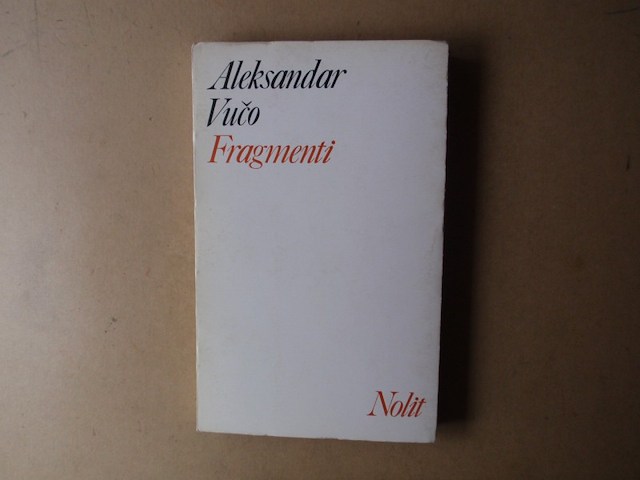 Aleksandar Vučo - FRAGMENTI