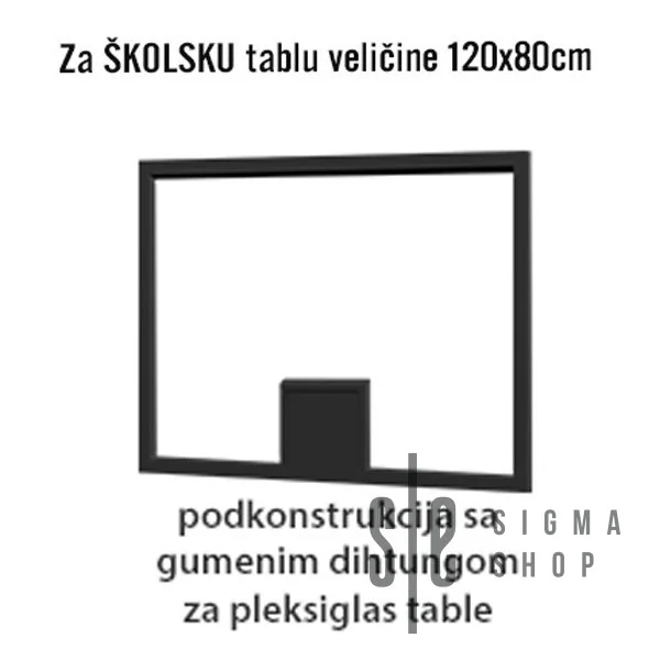 Podkonstrukcija za Školsku pleksiglas Tablu