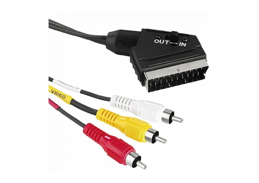 NN Scart-RCA (činč) kabel dužina 1.5 met., sa prekidačem - Scart to 3 RCA cable