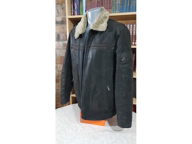 C&;A vrhunska kozna jakna-bunda vel. XL/XXL