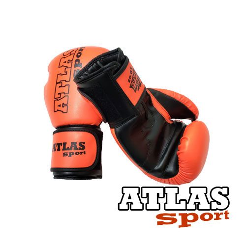 Rukavice za boks i kik boks Neon narandžaste Atlas sport