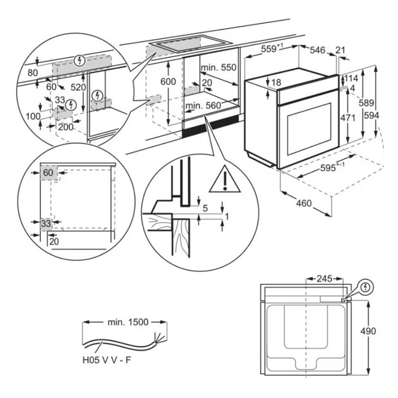 AEG ugradni set BEB351110M + HK634021XB