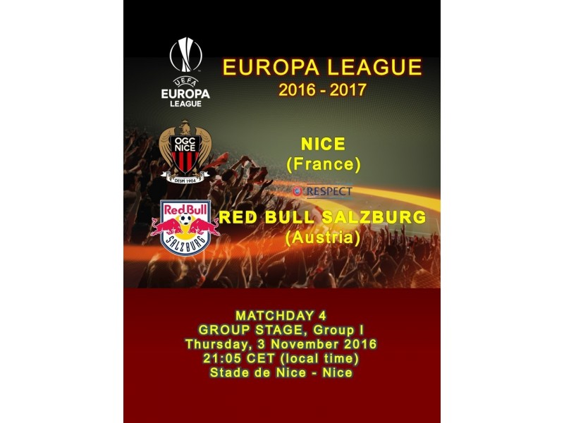 2016, NICE - RED BULL SALZBURG! Liga Evrope.