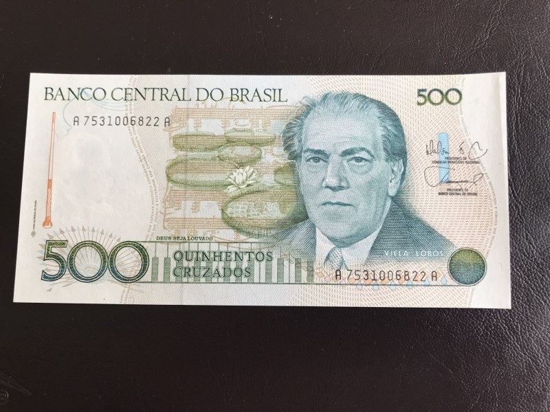 BRAZIL 500 CRUZADOS. UNC.