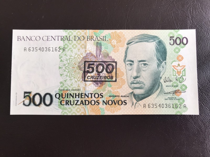 BRAZIL 500 CRUZEIROS. UNC.